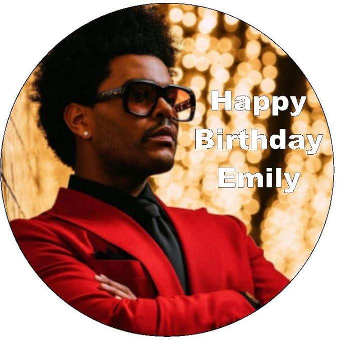 7.5 The Weeknd Weekend Edible Icing Cake Topper : Amazon.co.uk: Grocery