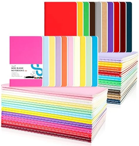 feela A6 Small Pocket Kraft Notebooks, 8 Pack Mini Pocket Size A6 Lined ...