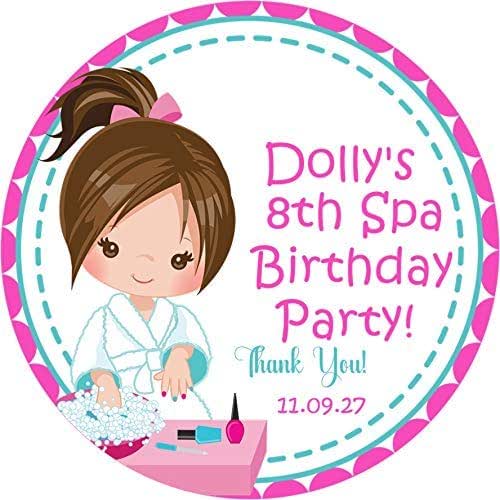 Amazon.com: Spa Birthday Party Stickers Or Favor Tags, Spa Stickers for ...