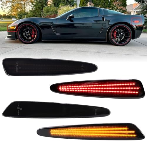 Amazon.com: FetonAuto Full LED Side Marker Lights for C6 Corvette 2005 ...