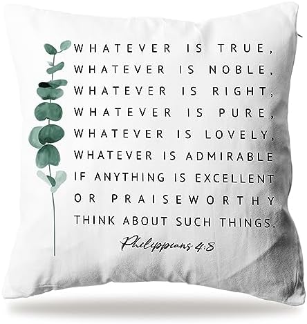 Amazon.com: Bible Verse Pillow Covers Cushion Case, Christian Gifts ...