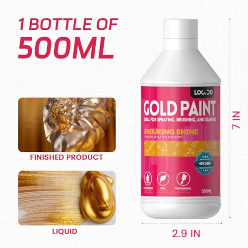 Snapklik.com : LOCDO Metallic Gold Acrylic Paint For Art, Crafts ...