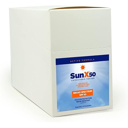 Amazon.com : Sun X 50 SPF Individual Sunscreen Packets Travel Size ...