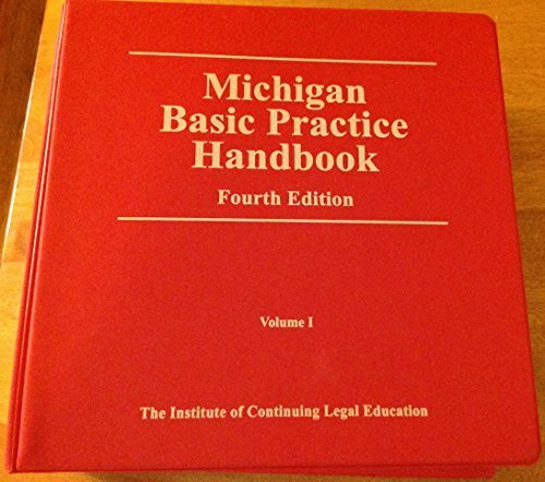 Michigan Basic Practice Handbook. TWO VOLUMES. Ring-bound. 5th Edition ...