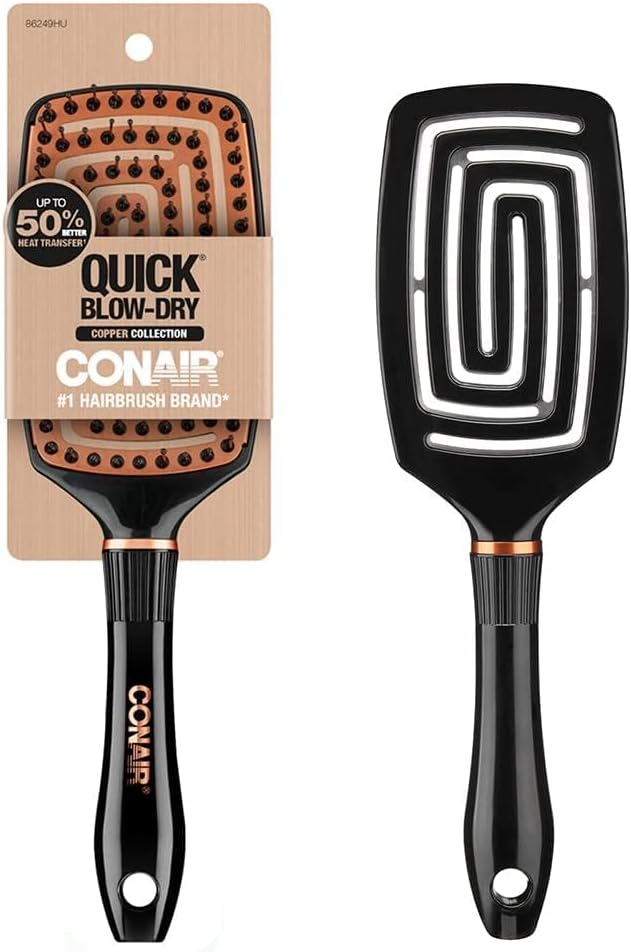 Amazon.com : Conair® Quick® Blow-Dry Thermal Square Hairbrush : Beauty ...