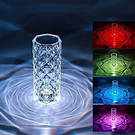 Buy VIZWA Crystal Lamp,16 Color Changing Rose Crystal Diamond Table ...