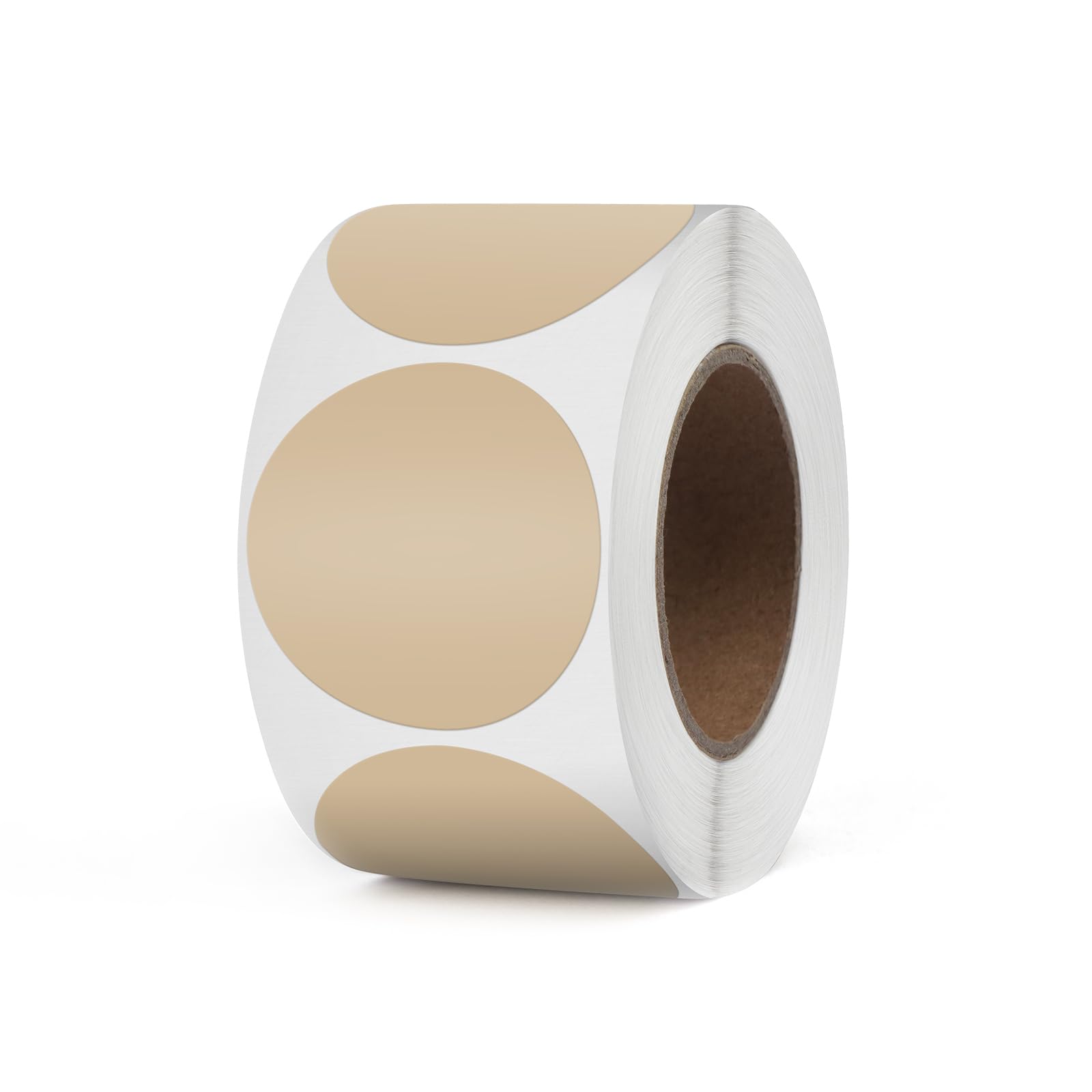 Amazon.com : YIKIADA Khaki Circle Thermal Labels Vinyl 1.5 Inch Self ...