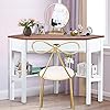 Amazon.com: IFANNY Corner Desk, Triangle Desk with Drawers and Shelves ...