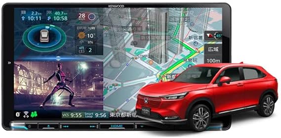 Amazon.co.jp: ケンウッド9V型彩速ナビMDV-M909HDL+TBX-H012+ヴェゼル(RV3～6系・オーディオレス仕様車)用取付キットセット : 車＆バイク