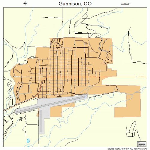 Amazon.com: Large Street & Road Map of Gunnison, Colorado CO - Printed ...