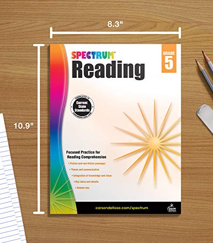 Spectrum Reading Comprehension Grade 5 Workbooks, Ages 10 to 11, 5th ...