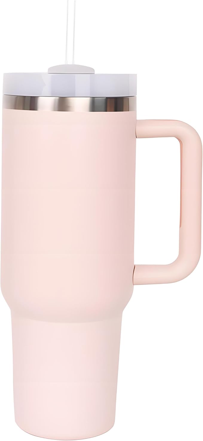 ZSOLY Termo Acero Inoxidable 40 OZ, Termos para Cafe, Termo con Popote Tapa y Asa, 1.2 Litros ...