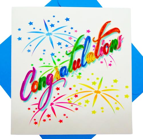 Amazon.com : Congratulation, Quilling Card 3D - Unique Dedicated ...