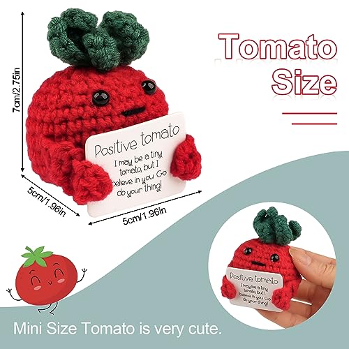 Tikplus Mini Positive Tomato Toy, Funny Tomato Pocket Hug Soft Doll ...