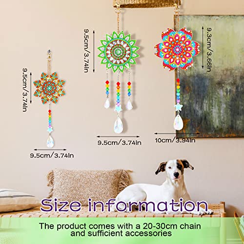 Snapklik.com : Macarrie 3 Pack Rhinestone Painting Suncatcher Wind ...