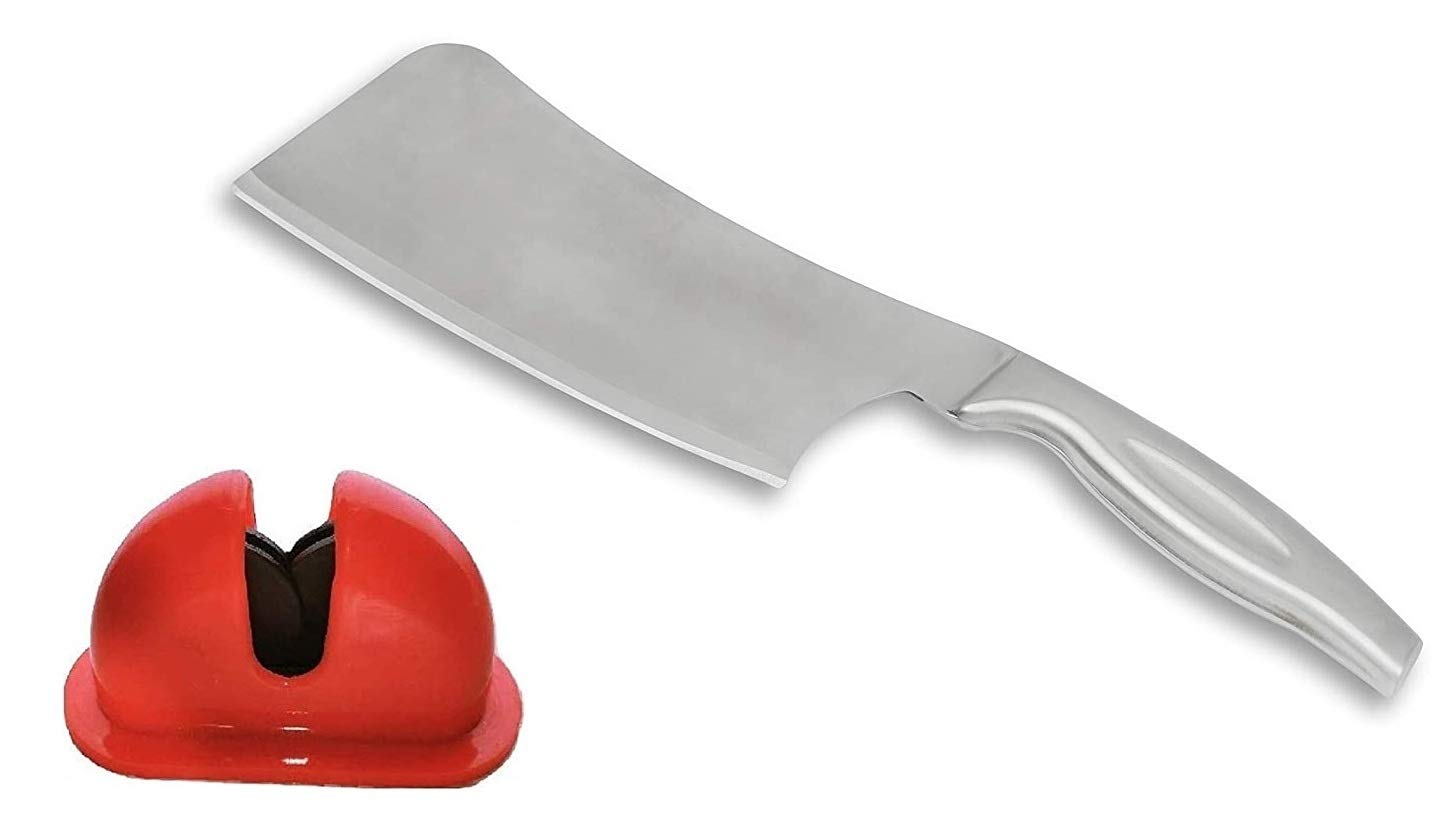 Buy Silver Shark Stainless Steel Cleaver Chopper Meat Chopping Butcher ...