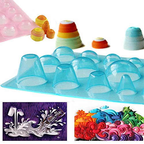 Generic pink : Mini Quilling 3D Half Ball Domes Moulds DIY Papercraft ...