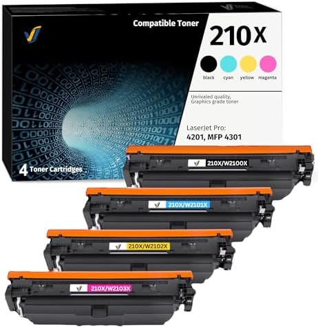 Amazon.com: 210X Toner Cartridges 4 Pack (with Chip) High Yield ...