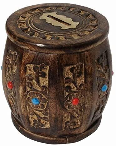 HANDSAW ARTS Wooden Money Bank - Big Size Master Size Large Piggy Bank ...