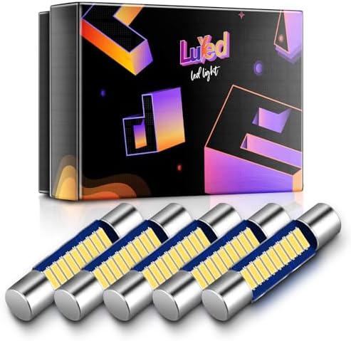 Amazon.com: LUYED 5 x 250 Lumens 28MM LED Festoon 29MM 30MM 641 6614F ...