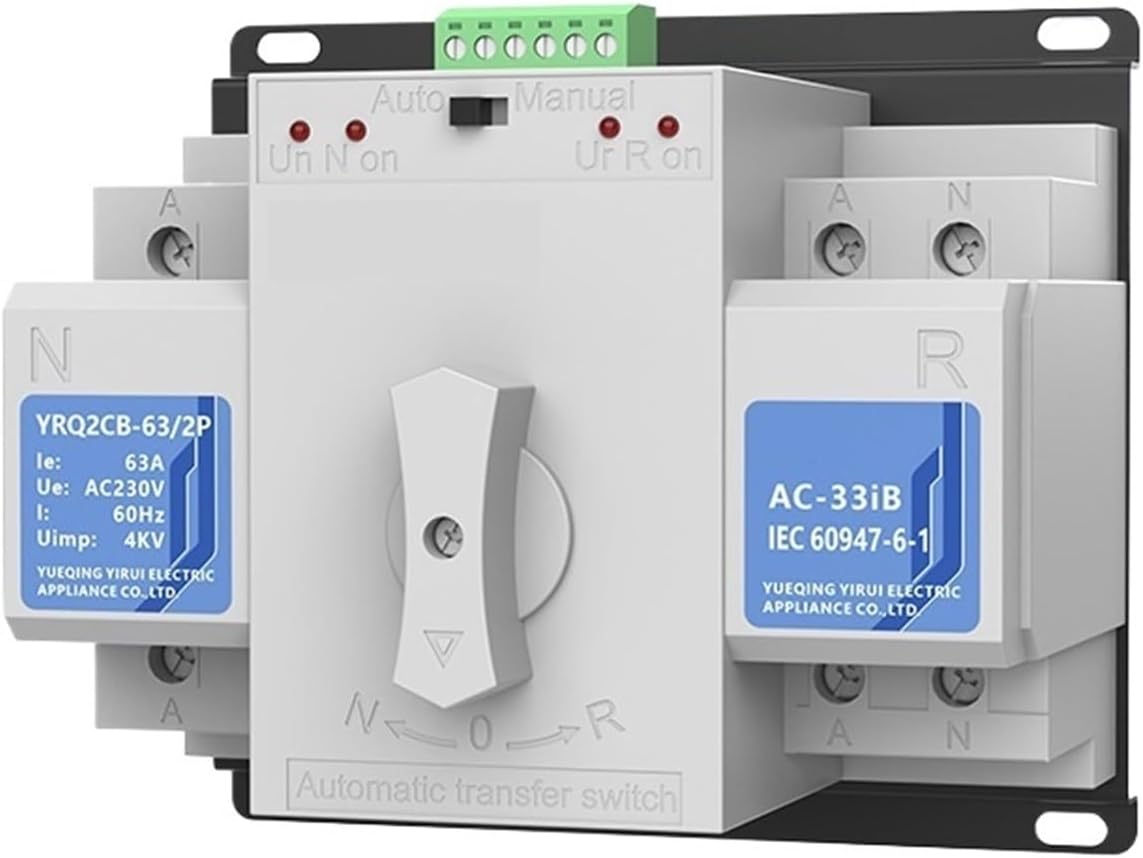 Amazon.com: Huayong Double Power Automatic Transfer Switch 2P 63A 220V ...