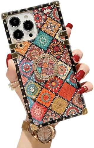 Amazon.com: YonMeet Rectangle Retro Blue Ray Phone Case for iPhone 13 ...