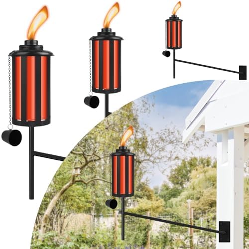Amazon.com : ZSZMFH 4 Pcs Wall Mounted Citronella Torches, 16 oz Garden ...