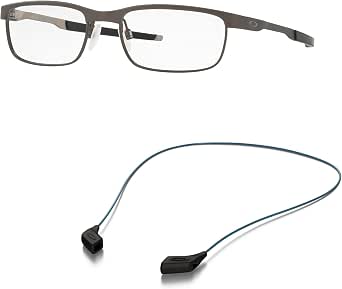 Amazon.com: Oakley OX3222 Eyeglasses Bundle: OX 3222 322202 Steel Plate ...