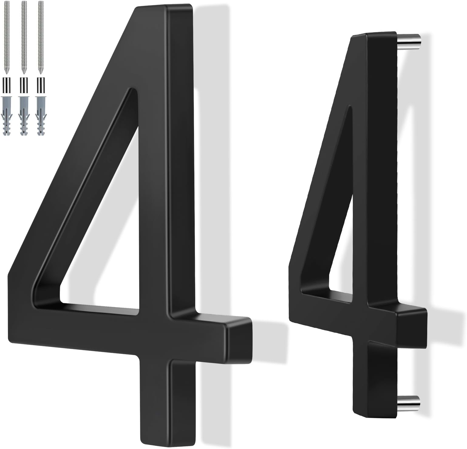 Amazon.com: 6 Inch Floating House Number Metal Modern Anti-Rust House ...