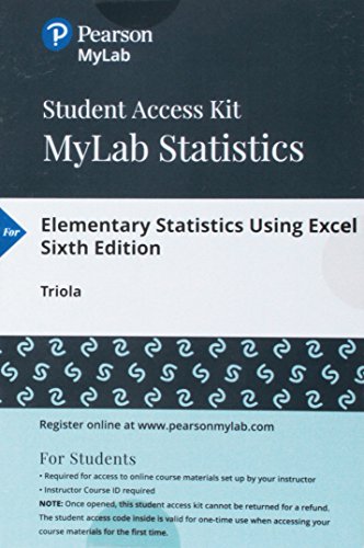 Elementary Statistics Using Excel -- MyLab Statistics with Pearson ...