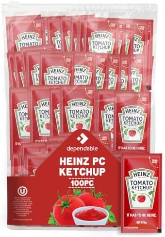 Amazon.com : Heinz Ketchup Packets - 100 Count - Single Serve Condiment ...
