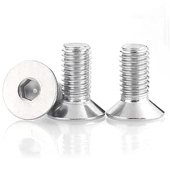 M3 Flat Head Screw, 50Pcs M3-0.5x8mm Flat Head Cap Screws and Bolts ...