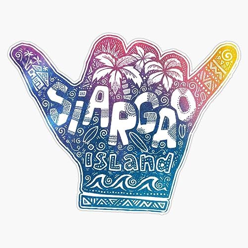 Amazon.com - Siargao Island Surfing Shaka Hand Vinyl Sticker Waterproof ...