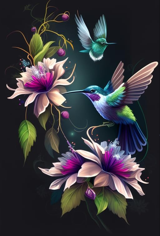 Amazon.com: Hummingbird Diamond Painting Kits 5D Diamond Art ...