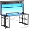 Amazon.com: Armocity 2024 Upgrade Gaming Desk with Hutch, 55.2" Magic ...