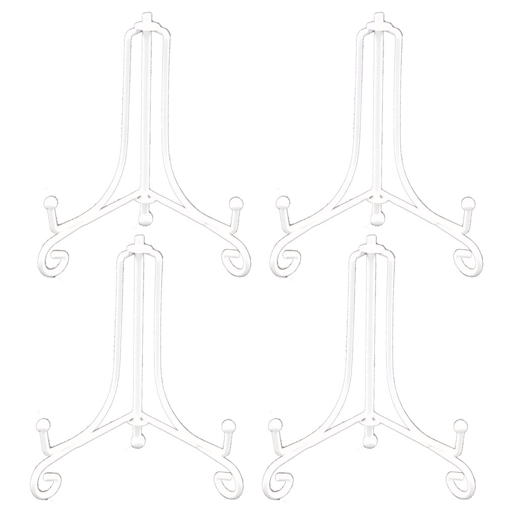 Amazon.com: Artliving 4 Inch White Iron Small Plate Stand Holder ...
