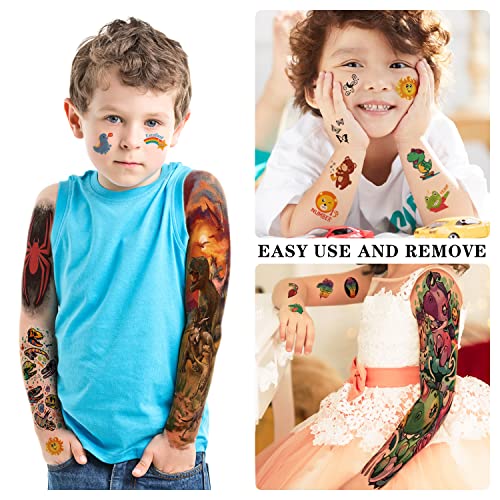 Kids Full Arm Temporary Tattoo 52 Sheets Fake Tattoos, Temporary ...