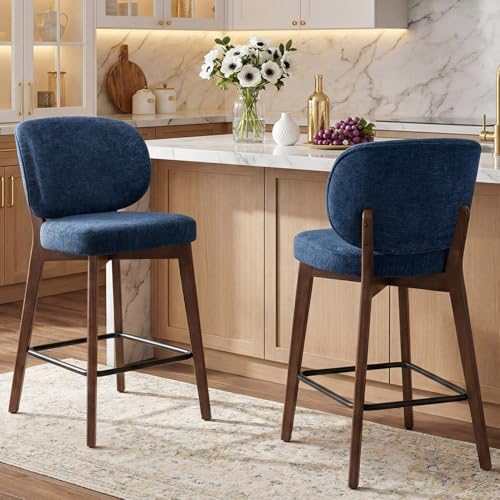 Amazon.com: YOUNUOKE Bar Stools Set of 2, 26" Counter Height Bar Stools ...