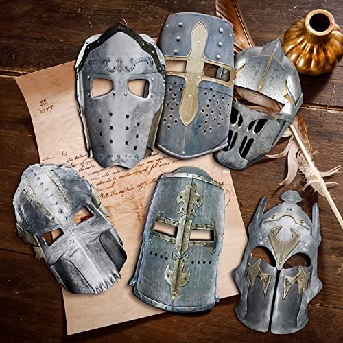 Amazon.com: Frienda 12 Pcs Knight Masks for Kids Medieval Party ...