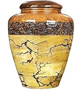 Amazon.com: Prime Art Large Wooden Cremation Urn – Handcrafted Memorial ...