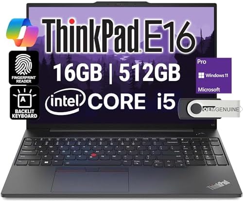 Amazon.com: Lenovo ThinkPad E16 Gen 2 AI Powered Laptop 16.0 ...