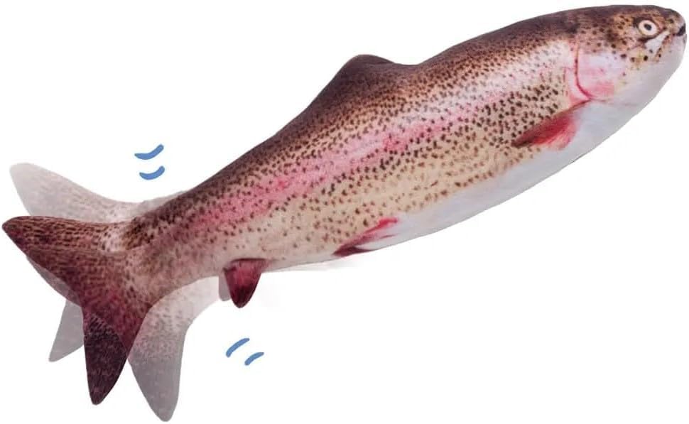 Amazon.com : Roger Pet! Electric Floppy Fish Cat Toy, Moving Cat Kicker ...