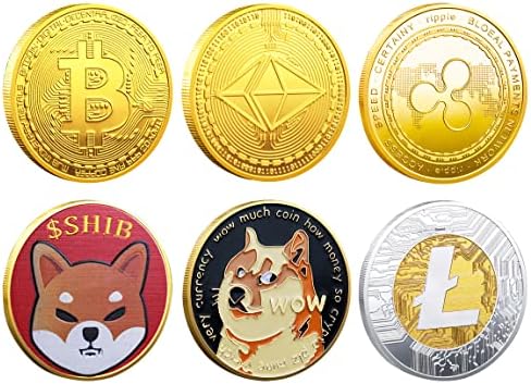 Amazon.com: 6 Pack Collectible Bitcoin Ethereum Dogecoin Shiba Litecoin ...