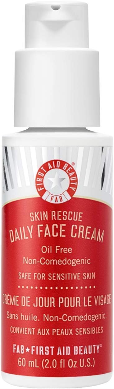 Amazon.com: First Aid Beauty Skin Rescue Daily Face Cream, 2 oz ...