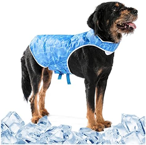 OCSOSO Dog Cooling Vest, Dog Cooling Gel Coat for Summer Heat Relief ...