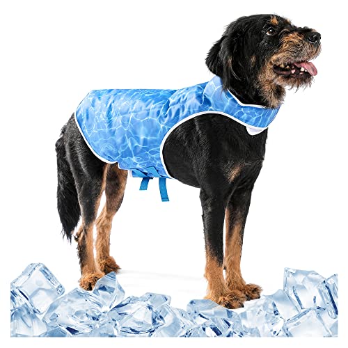 OCSOSO Dog Cooling Vest, Dog Cooling Gel Coat for Summer Heat Relief ...