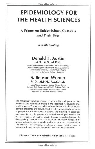 Epidemiology for the Health Sciences: A Primer on Epidemiologic Concepts and Their Uses: Donald ...