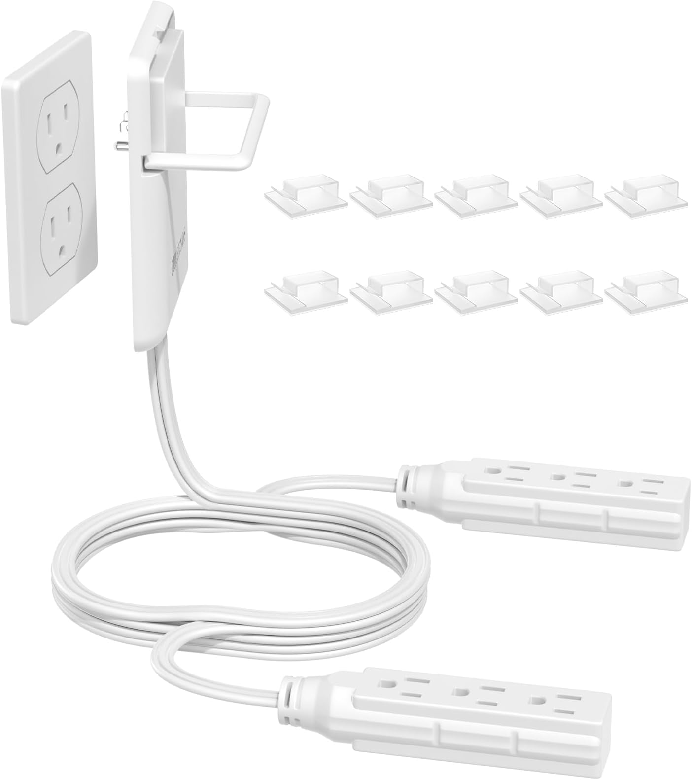 Amazon.com: SURAIELEC 20FT 360° Rotating Flat Plug Extension Cord Flat ...