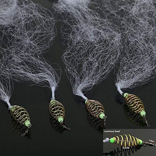 5pcs Copper Shoal Fishing Net Small Mesh Netting Luminous Bead Solid ...