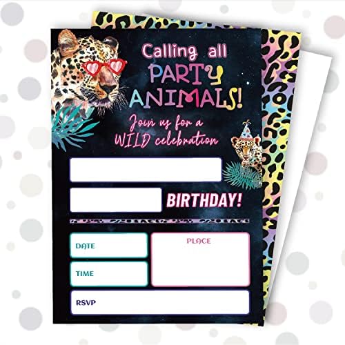 Amazon.com : HUYAW Calling All Party Animals Birthday Party Invitation ...